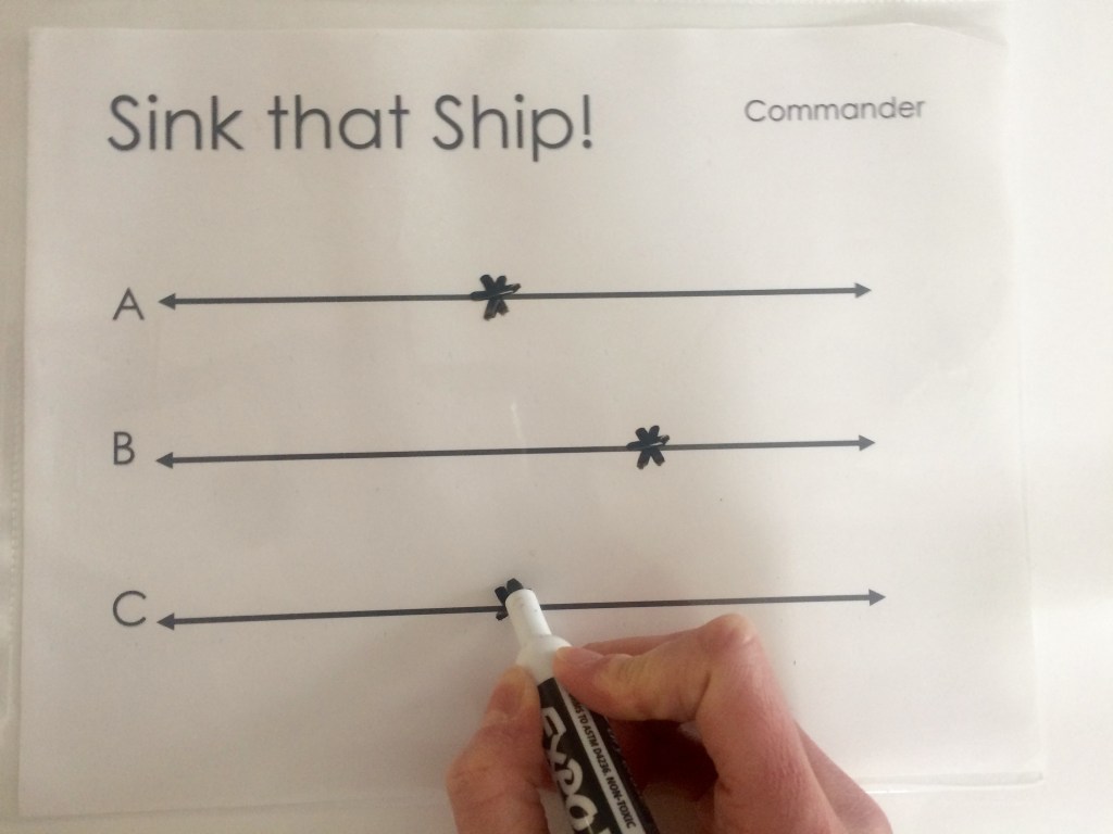 Practice Locating Fractions on a Number Line with Sink That Ship ...